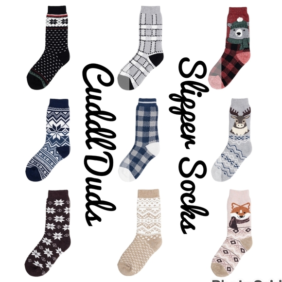 Cuddl Duds | Accessories | Cuddl Duds Slipper Socks Plush Interior Fun ...